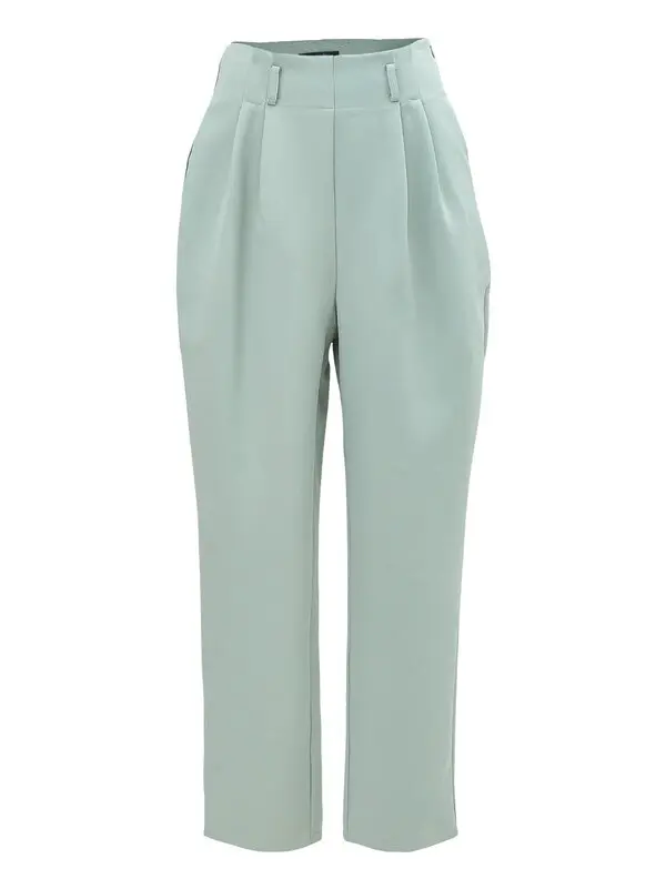SMART AND JOY Belted Carrot Pants Neutrals - Orange
