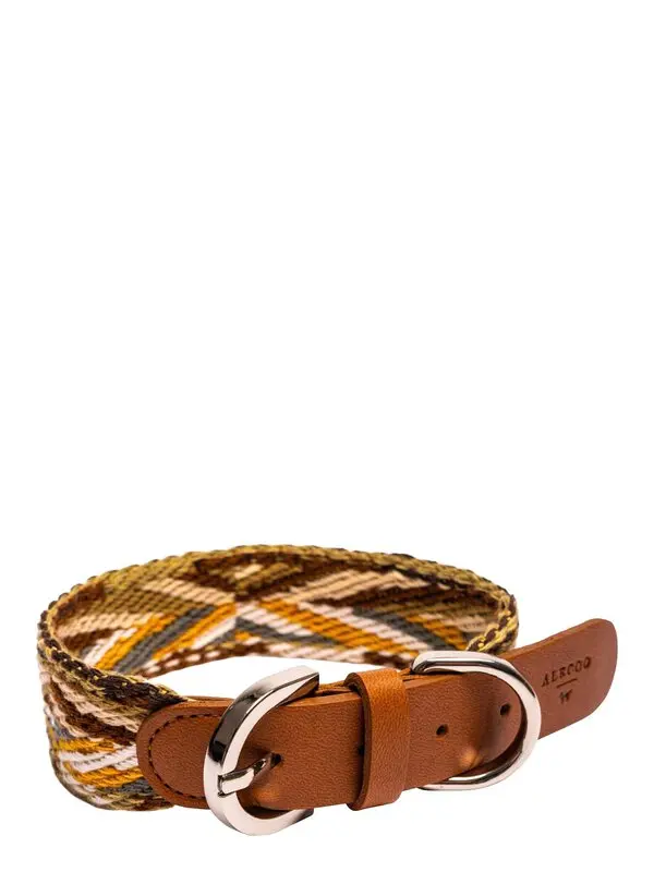 ALECOO Ethno Dog Collar Ananda Earth - Black