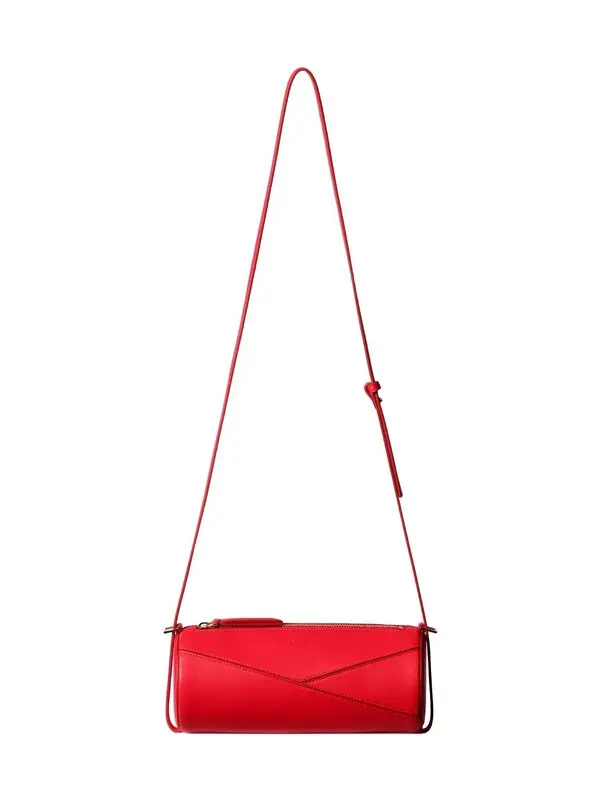 OWLISH STUDIO Reef Vegan Leather Cylinder Bag - Red