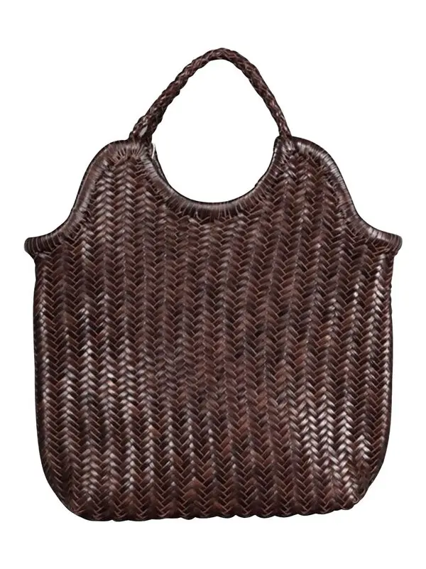RIMINI Hand Woven Hand Woven Tote Dark - Brown