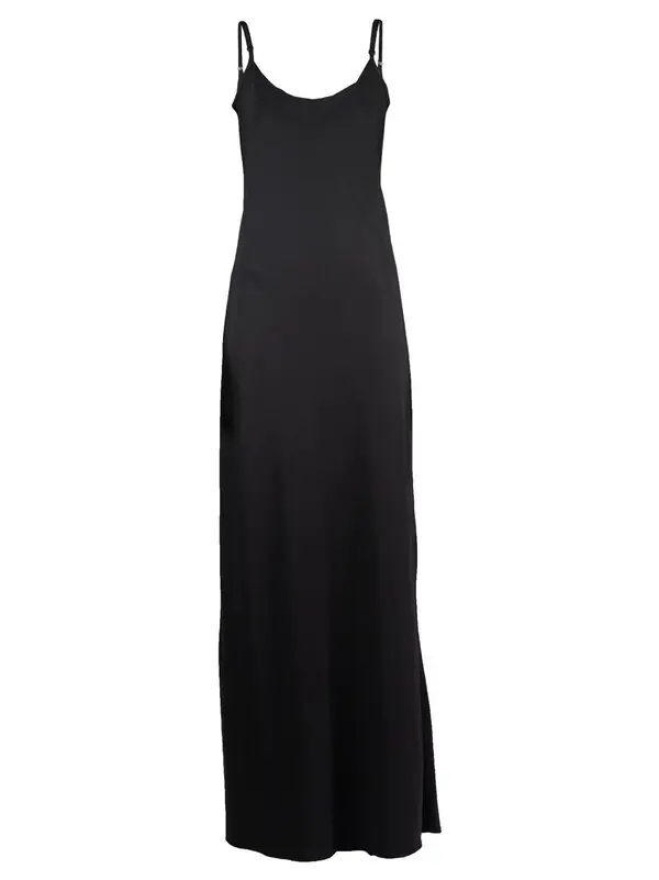 UNA BERZINA Maxi Second Skin Slip Dress - Black