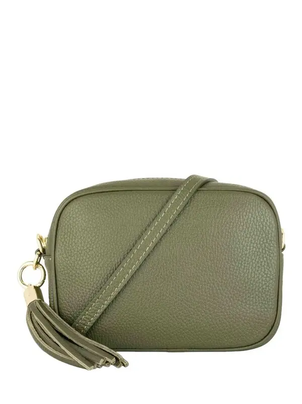 APATCHY LONDON The Tassel Olive Leather Crossbody Bag - Green