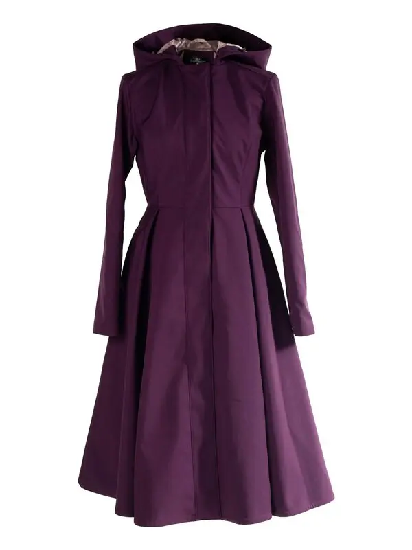 RAINSISTERS Waterproof Hooded Coat In Ruby - Purple