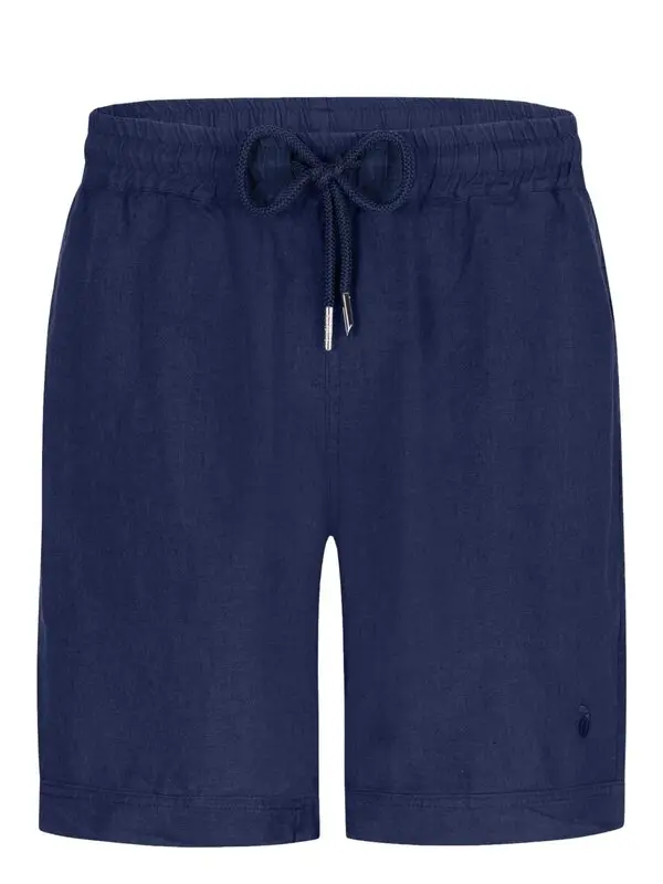 MAISON TANGERINE Deep Linen Shorts For - Blue