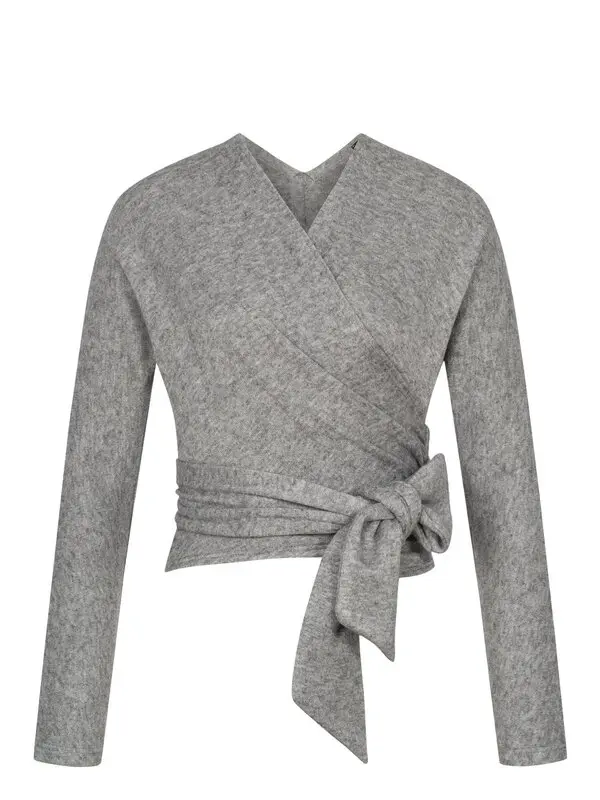 MARIANNA DÉRI Knitted Wrap Top - Grey