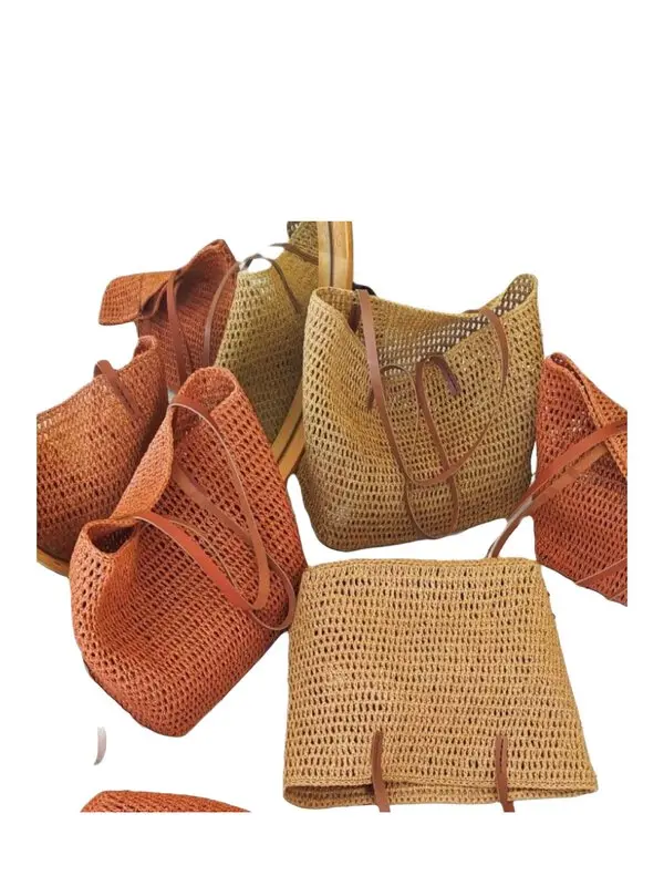 SPRINGMOONATELIER Raffia Knitted Bag - Red