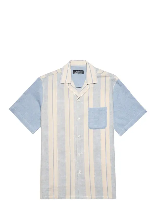 EIGHT X Neutrals/ The Cookout Short Sleeve Shirt + Shorts Matching Set - Blue