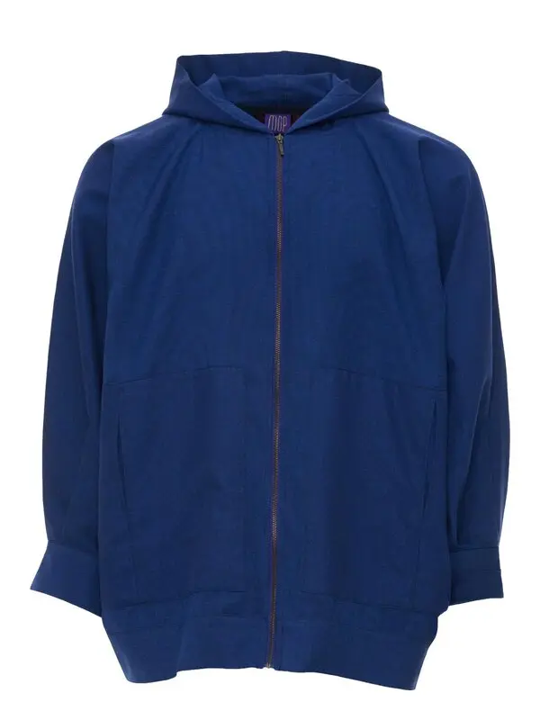 MOE Zip Hooded Jacket - Blue