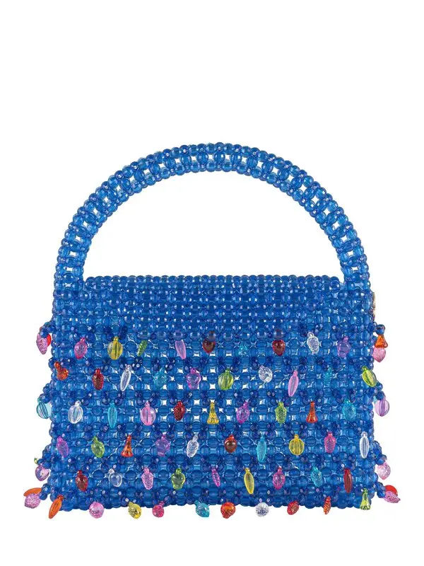 TILLIE BEADS Berry Bliss Charm Bead Bag - Blue
