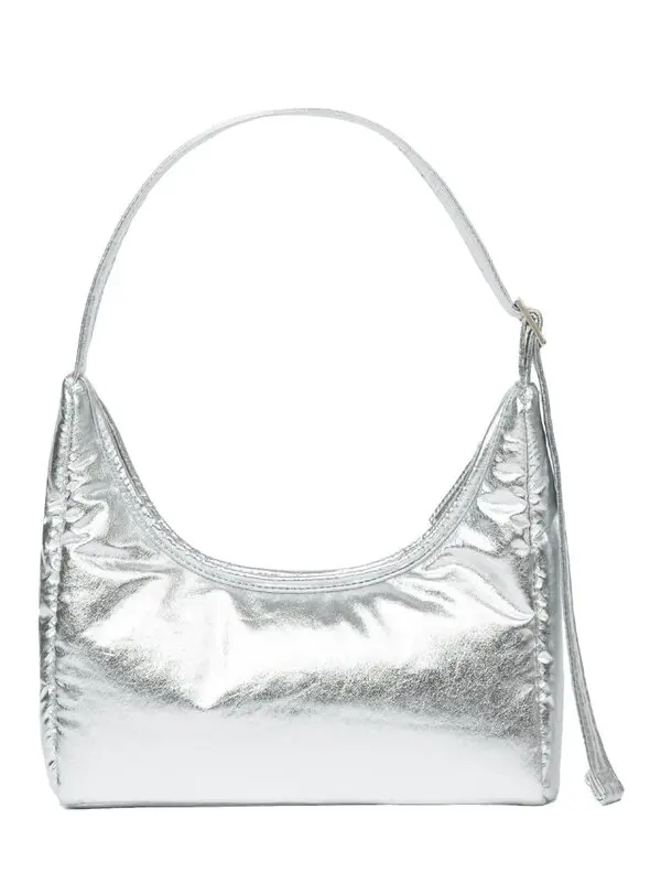 HAH ARCHIVE Leather Textured Shoulder Bag - Silver