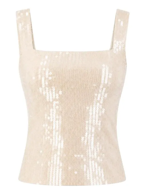 SUN CULTURE Salty Corset Top - Gold
