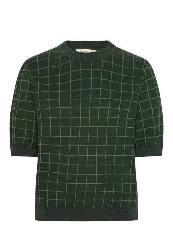 GROBUND Alva Tee With Grid - Green