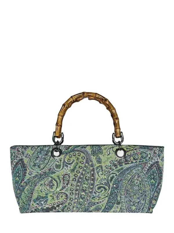 RUJ HERITAGE Mini Picnic Bag Jacquard Turchese - Blue