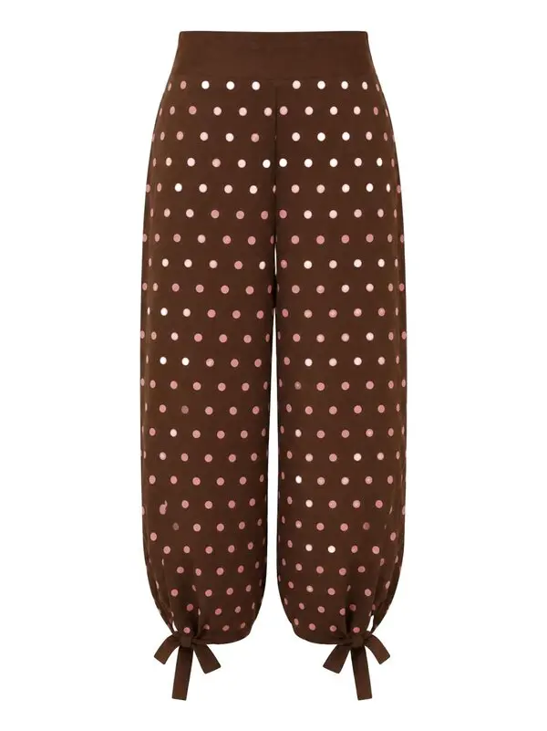 Mind Traveler Lia And Pink Polka Dot Trousers - Brown