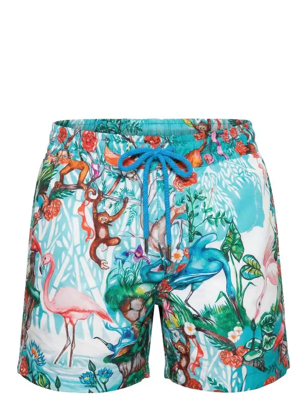 MAISON TANGERINE S Monkey Business Swim Shorts - Blue