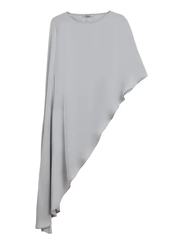 NOCTURNE Asymmetrical Hem Blouse - Grey