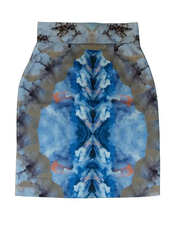 TRAMP IN DISGUISE Printed Cloud Skirt - Grey