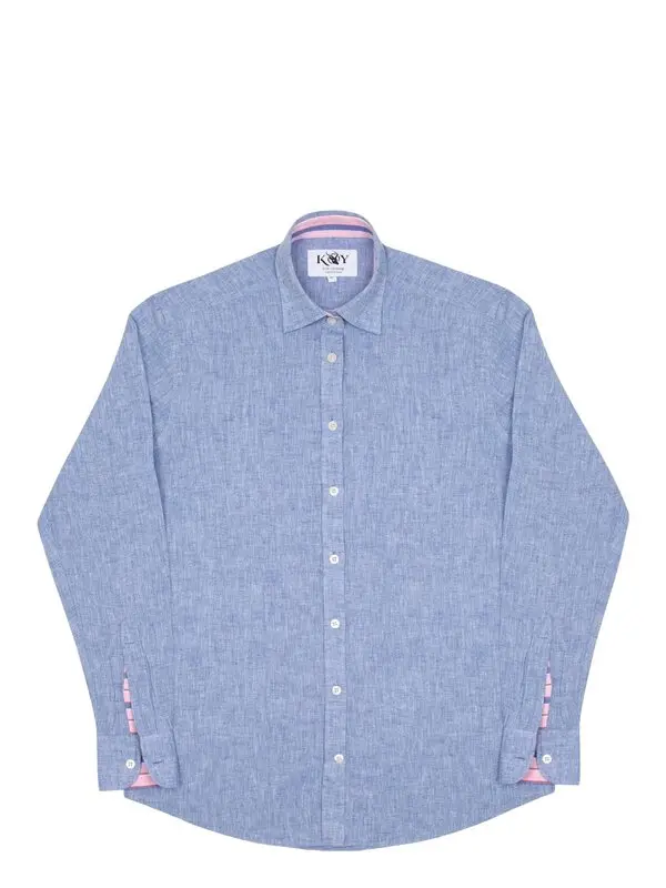 KOY CLOTHING Mida Linen Shirt - Blue