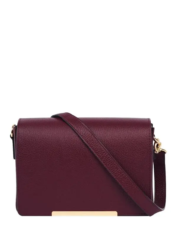 APATCHY LONDON The Newbury Burgundy Leather Crossbody Bag - Red