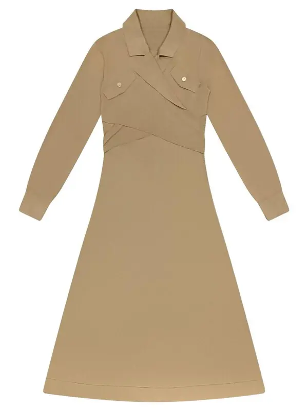 ROCH PEREL Neutrals Knitted Two Piece Bolero Dress - Beige