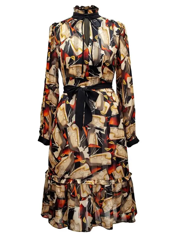 SMART AND JOY Tunic Dress With Graphic Print - Red