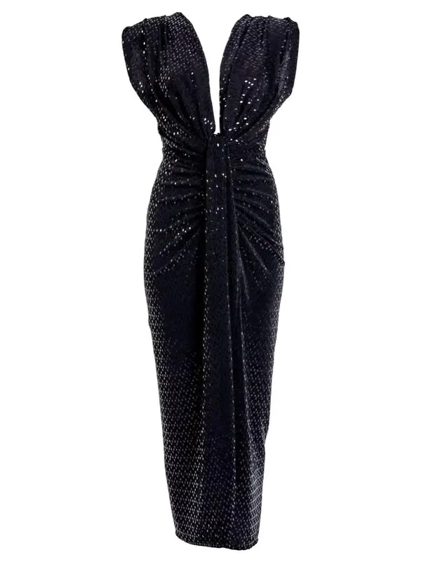 CHIARELLA Gala Sequin Maxi Dress - Black