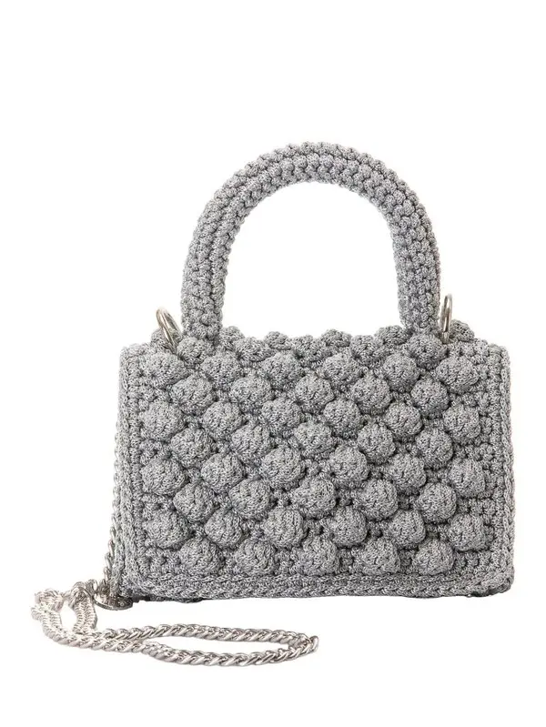 SPEIRA Mini Bubble With Knitted Handle Glitter - Silver