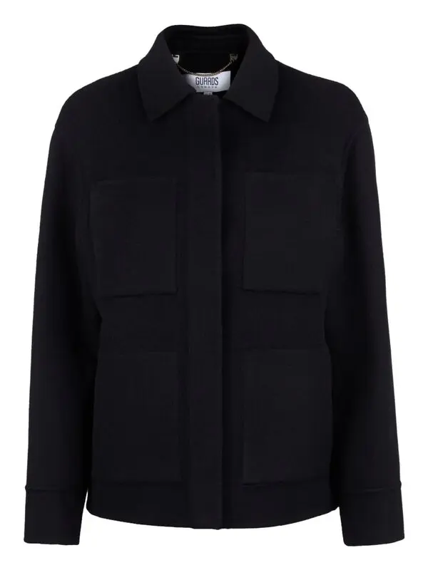 GUARDS LONDON Joanna Wool Cashmere Short Jacket - Black