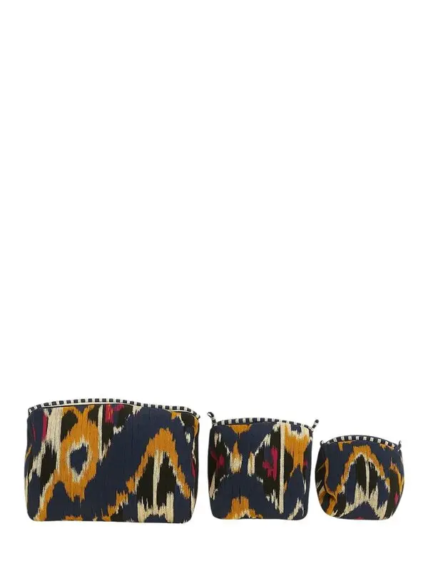 CYC Ikat Velvet Three Piece Travel Set - Black