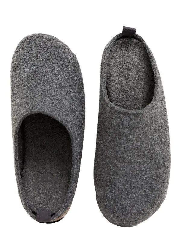 PRETTY YOU Mister You Jamie Mule Slippers In Charcoal - Grey