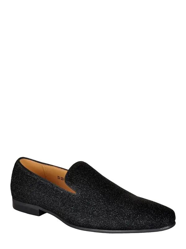 DAVID WEJ Bradford Glitter Smart Loafers - Black