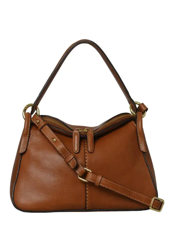 BELSAC Olivia, Cognac Leather Crossbody - Brown