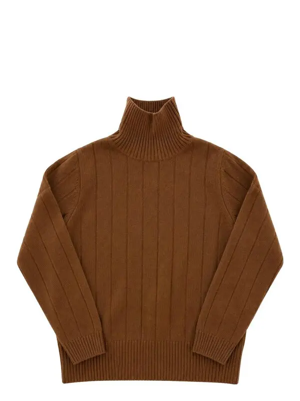 MAISON LOINTAINE Turtleneck Nothing But Me Pure Prestige Cashmere - Brown