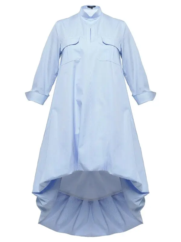 METAMORPHOZA High-low Shirt Dress - Blue