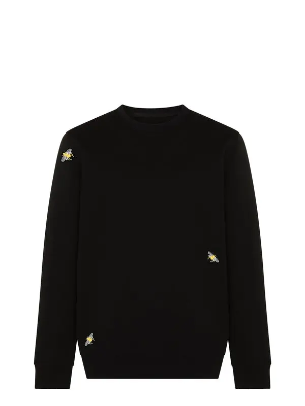 INGMARSON Bee Embroidered Sweatshirt - Black