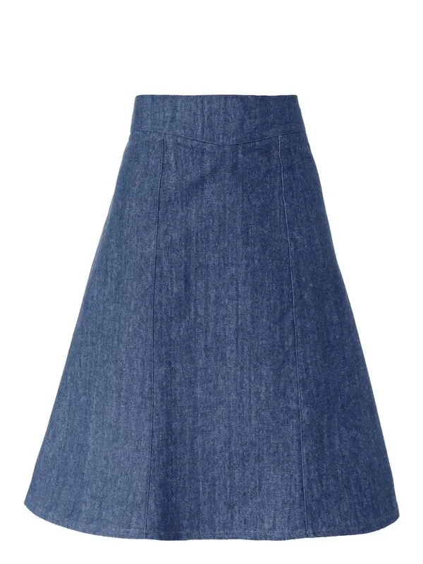 ITALIA A COLLECTION Denim Flare Skirt - Blue
