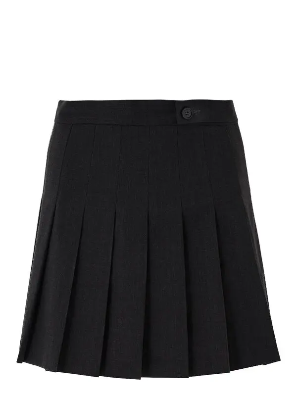LITA COUTURE Wool Blend Mini Skirt - Black
