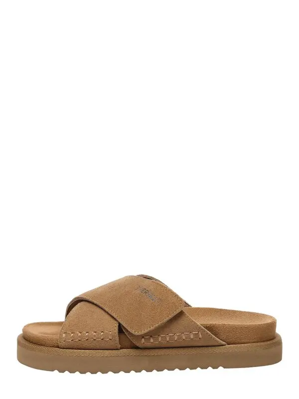 EVERAU AUSTRALIA Rose Leather Sandals In Chestnut - Gold