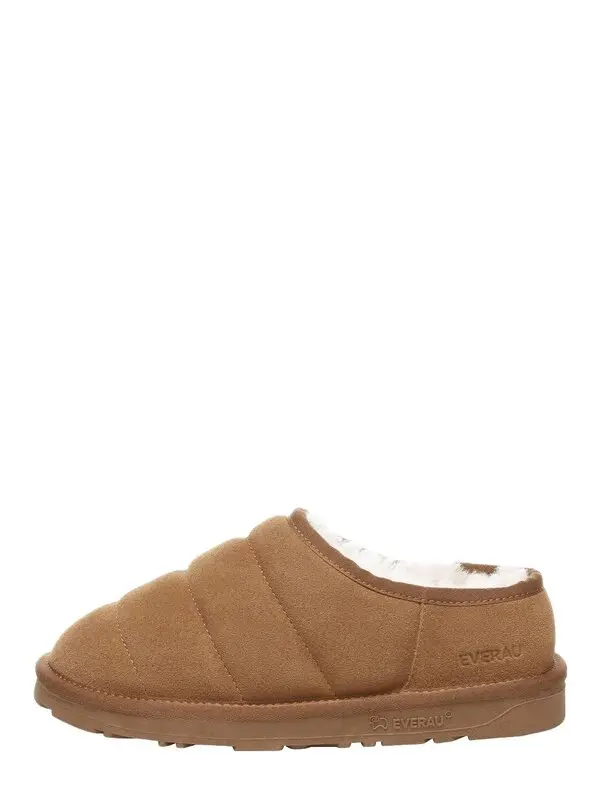 EVERAU AUSTRALIA Jaeger Low Ankle Slippers In Chestnut - Gold