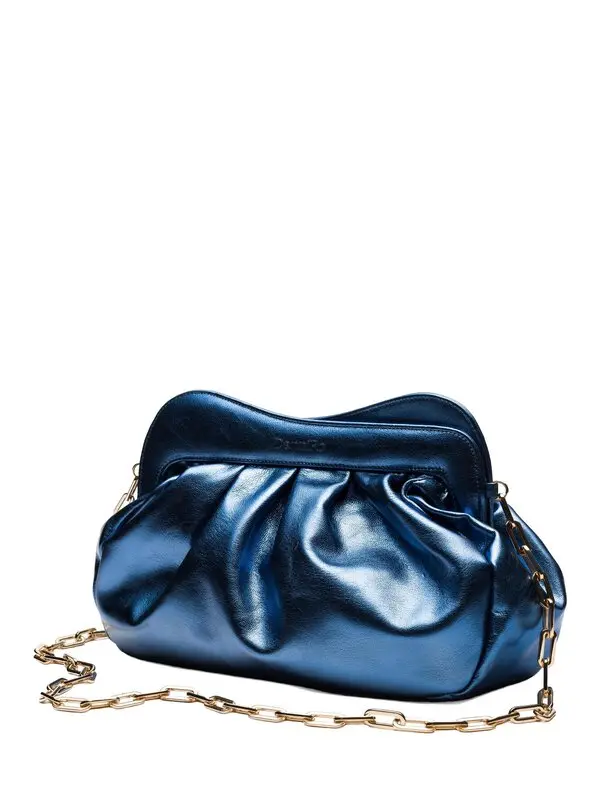 DANNI RO Lisbon Large Clutch Metalic - Blue