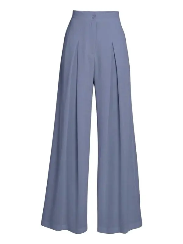 IMAATU Sande High-waisted Wide-leg Palazzo Trousers - Blue