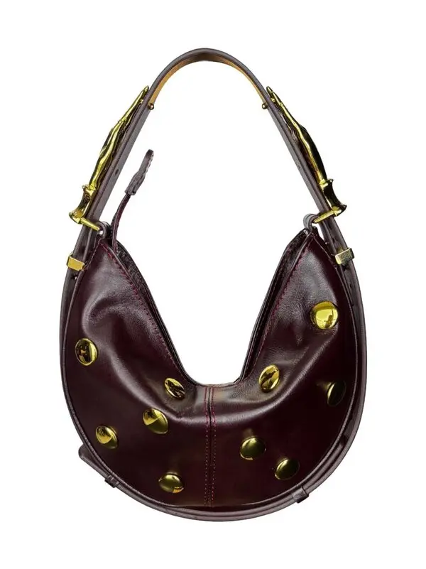 INDIGOLUSH Mini Hobo Studded Gilded Lure Black Cherry - Red