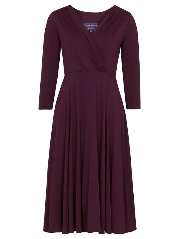 ALIE STREET LONDON Annie Dress In Claret - Red