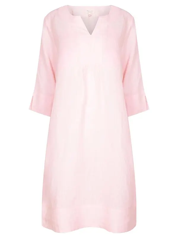NOLOGO-CHIC Life Style Easy Tunic Dress Linen Shell - Pink