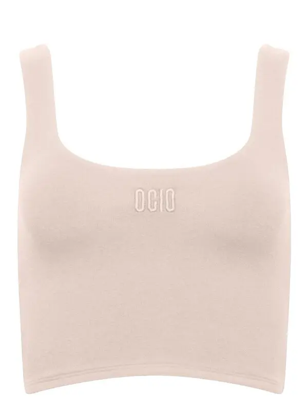 OCIO LEISUREWEAR Double Scoop Tank In Bloom - Orange