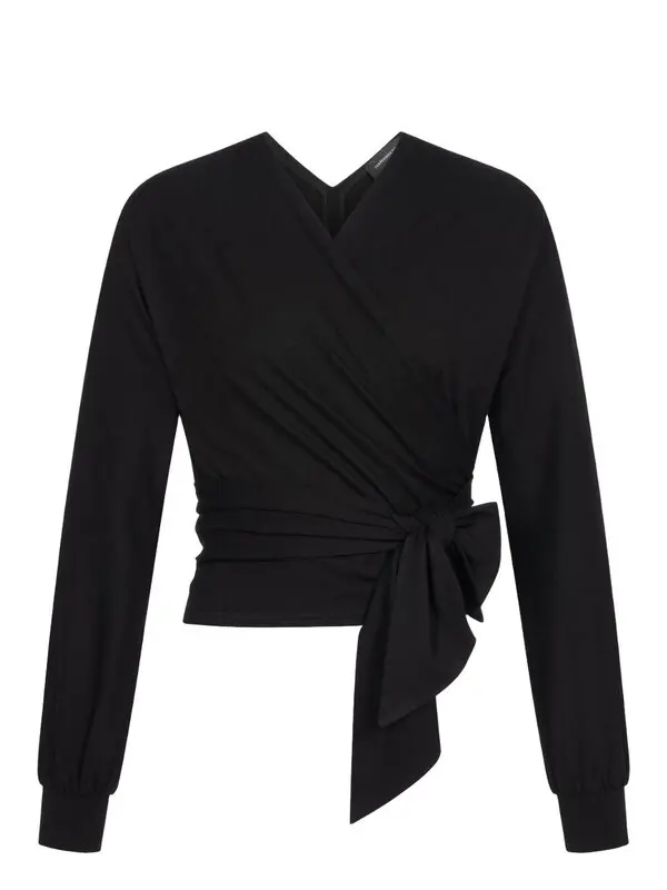 MARIANNA DÉRI Wrap Shirt - Black