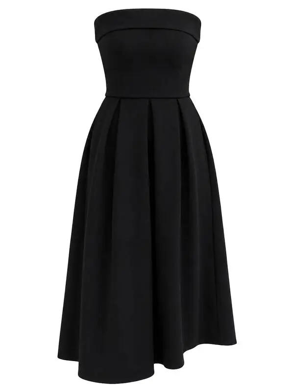 GIRL IN MIND Danni Strapless Bandeau Midi Dress - Black