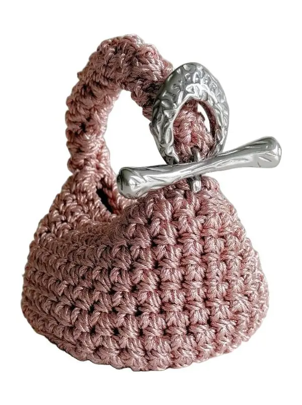 ISKRA Micro Gigi Clasp Bag Metallic Rose - Pink