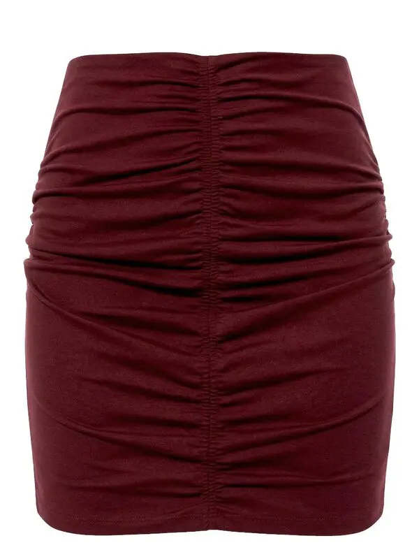 AGGI BY HALEWSKI Ruth Burgundy Skirt - Red