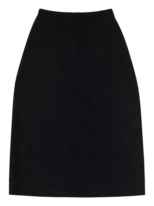 NUVV COLLECTION Elastic Waist Elegant Knit Skirt - Black